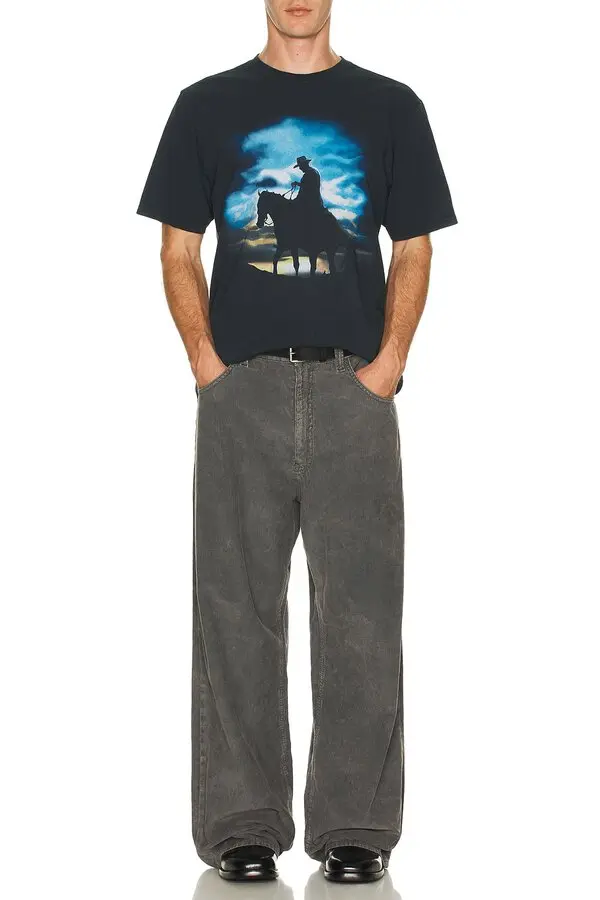 ONE OF THESE DAYS Harvest Moon Tee In Black - Washed Black