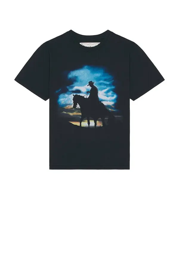 ONE OF THESE DAYS Harvest Moon Tee In Black - Washed Black