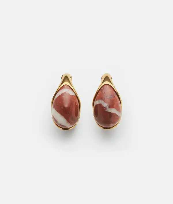 Bottega Veneta Drop Earrings - Red Marble
