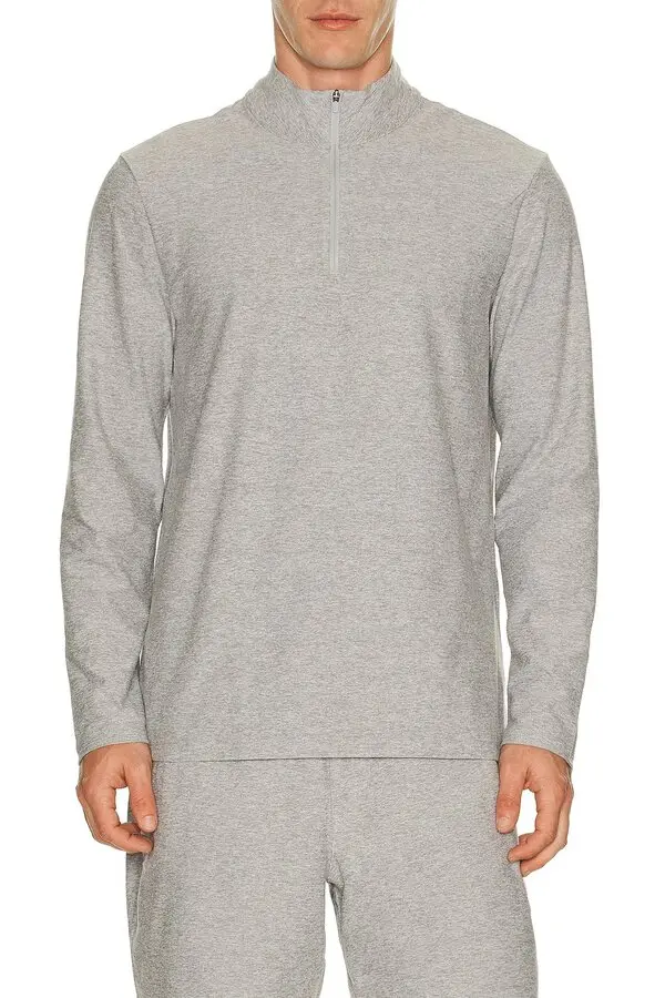 Beyond Yoga Spacedye Terrain Quarter Zip Pullover - Silver Mist