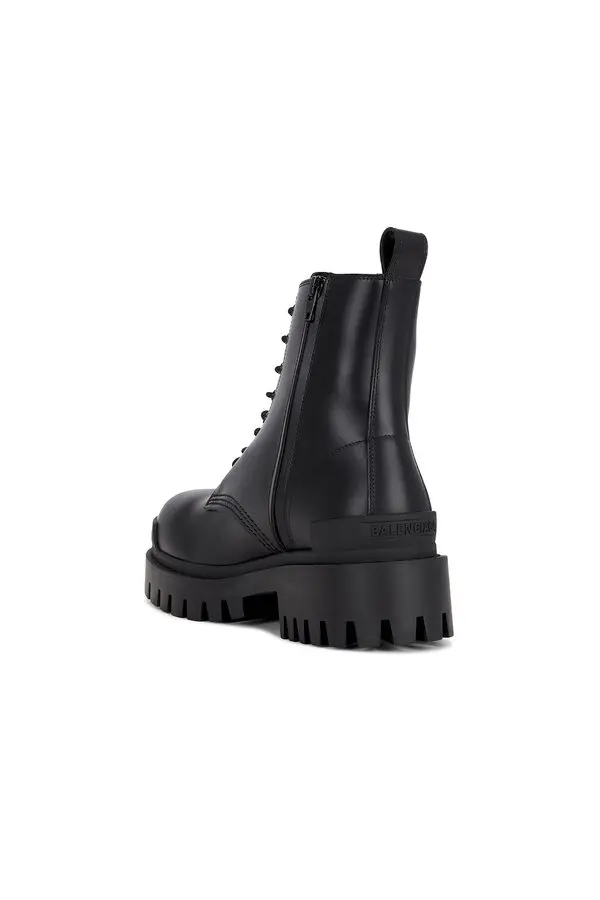 Balenciaga Strike Zip Bootie In Black | Editorialist