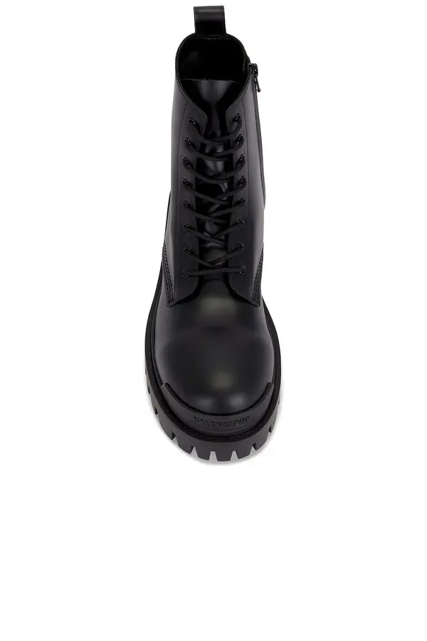 Balenciaga Strike Zip Bootie In Black | Editorialist