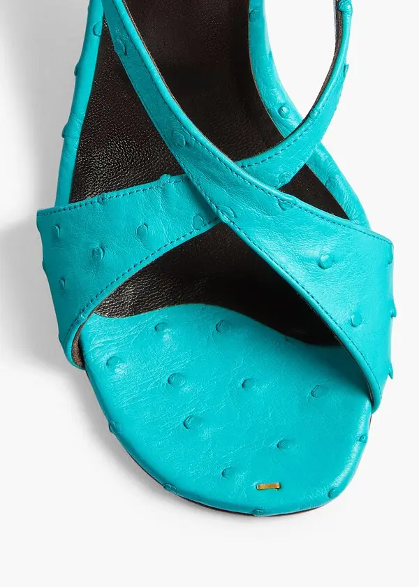 Khaite Liria Ankle Strap Sandal - Crystal Blue