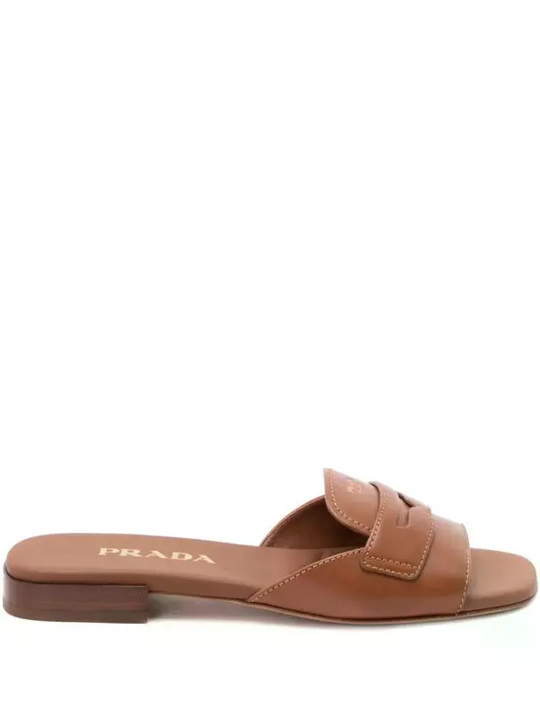 Prada Leather Logo-detail Sandals