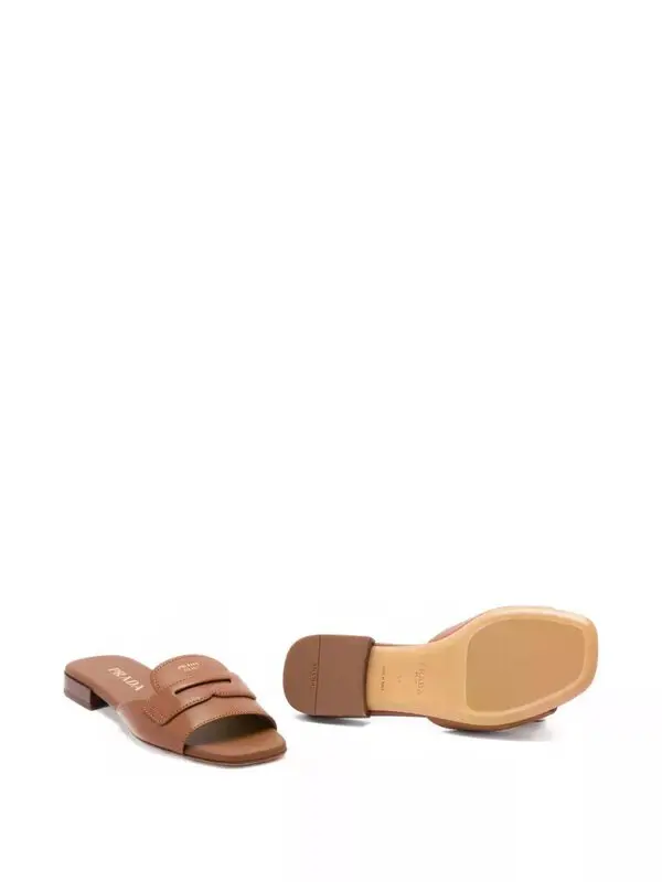 Prada Leather Logo-detail Sandals