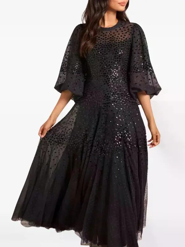 NEEDLE & THREAD Sequin-embellished Maxi Dress