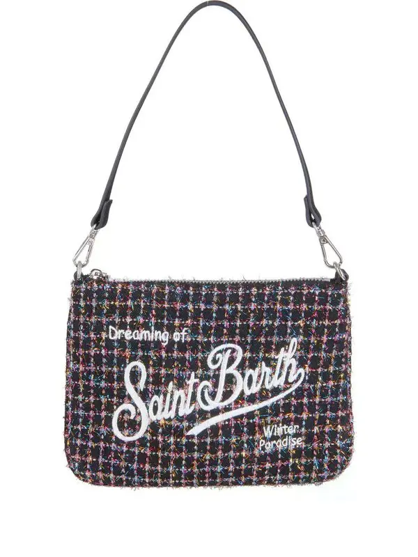 MC2 SAINT BARTH Logo-embroidered Zip-fastening Clutch