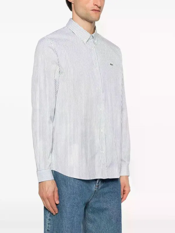 Lacoste Striped Logo-patch Shirt