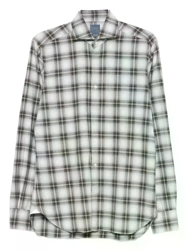 BARBA NAPOLI Plaid Button Shirt - Grey