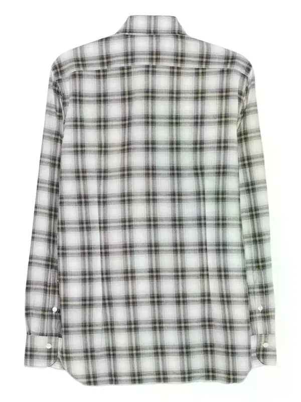 BARBA NAPOLI Plaid Button Shirt - Grey