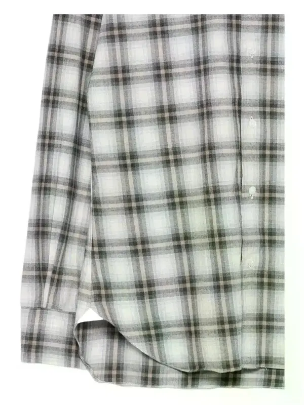 BARBA NAPOLI Plaid Button Shirt - Grey