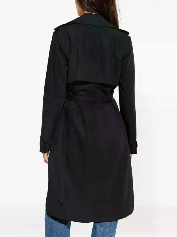Burberry Wool Twill Midi Wrap Dress
