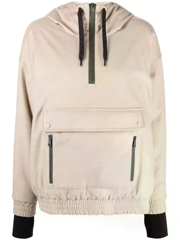 Brunello Cucinelli Half Zipped Long-sleeve Hoodie