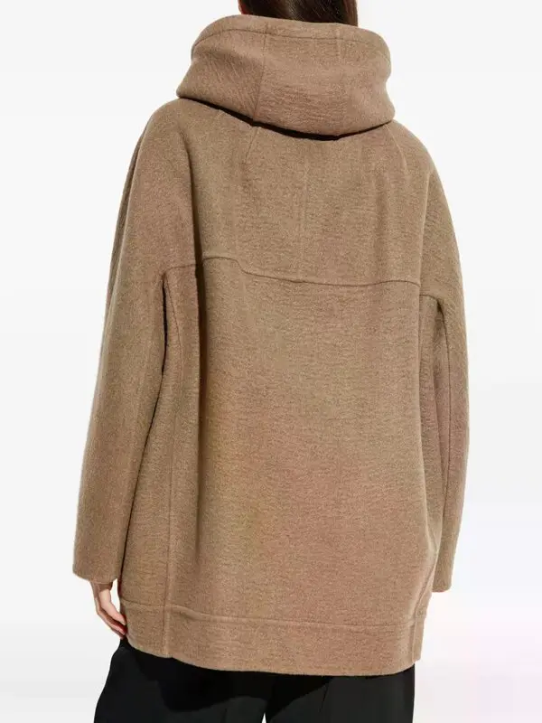 Max Mara Gradi Zip-up Coat With Hood