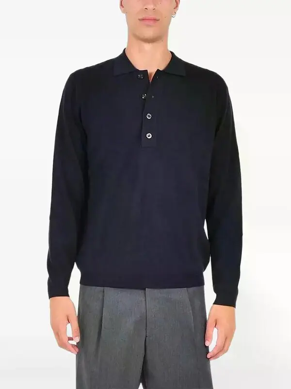 LOW BRAND Long-sleeve Polo Shirt