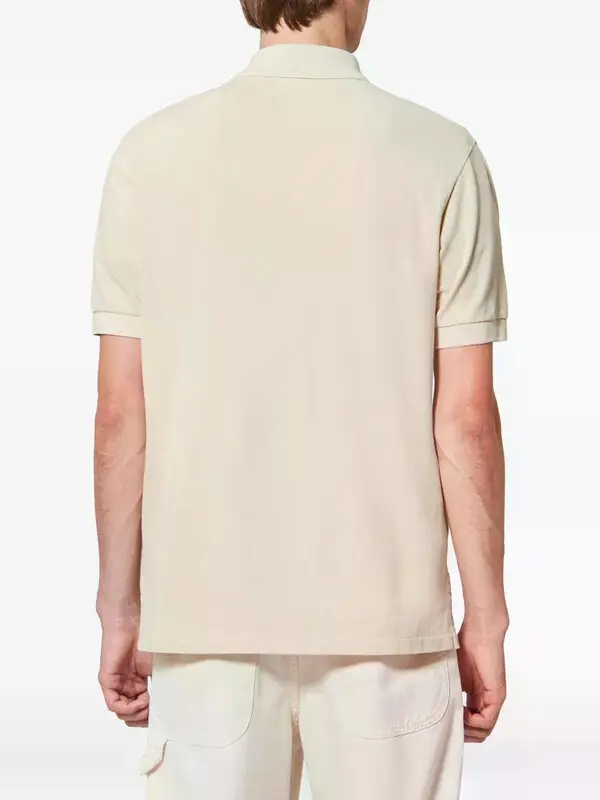 MARANT Afko Embroidered Polo Shirt - Neutrals