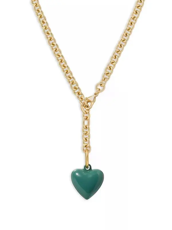 ROXANNE ASSOULIN Mini Puffy Heart-charm Necklace - Gold