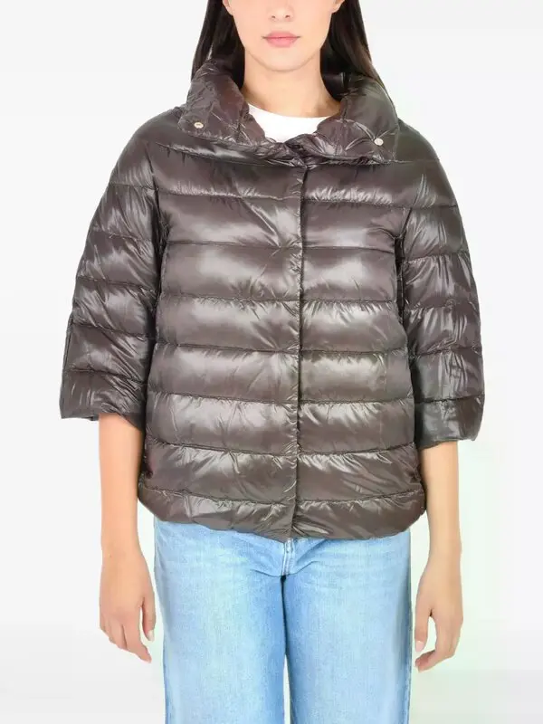 Herno Aminta Funnel-neck Jacket - Brown