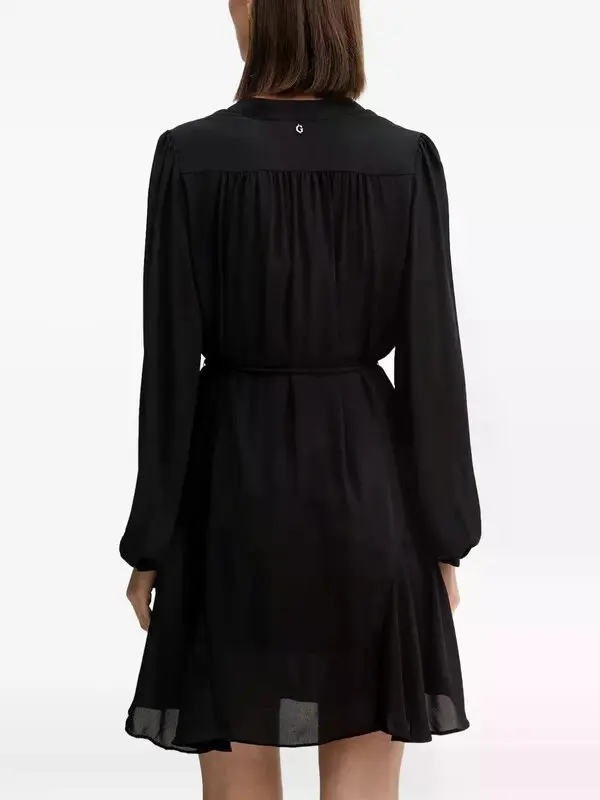 Guess V-neck Tie Mini Dress