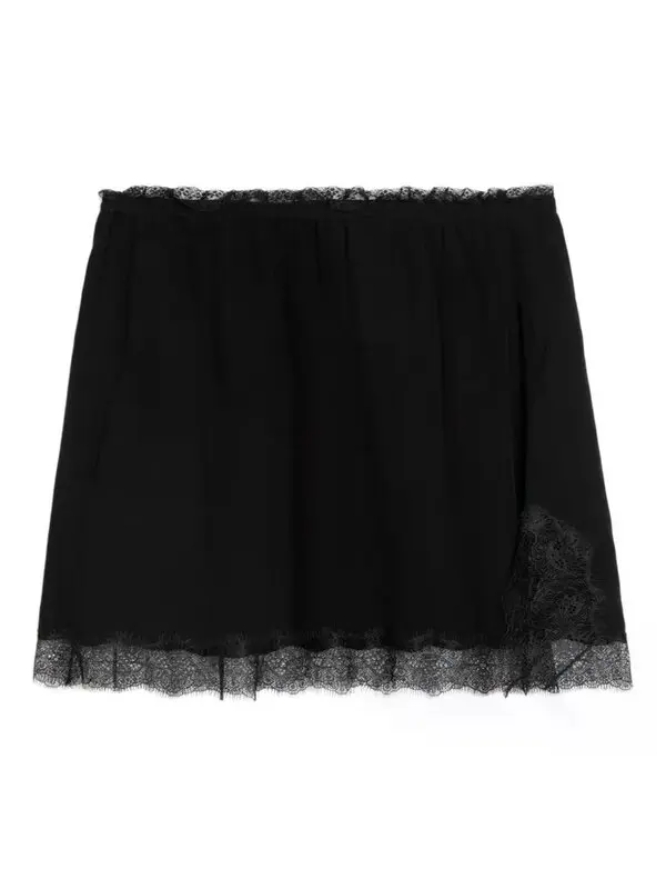 Zadig&Voltaire Jarvis Lace-trim Mini Skirt