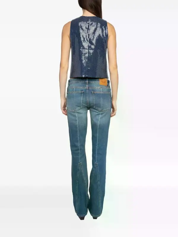 Zadig&Voltaire Sequin Embellished V-neck Waistcoat - Blue