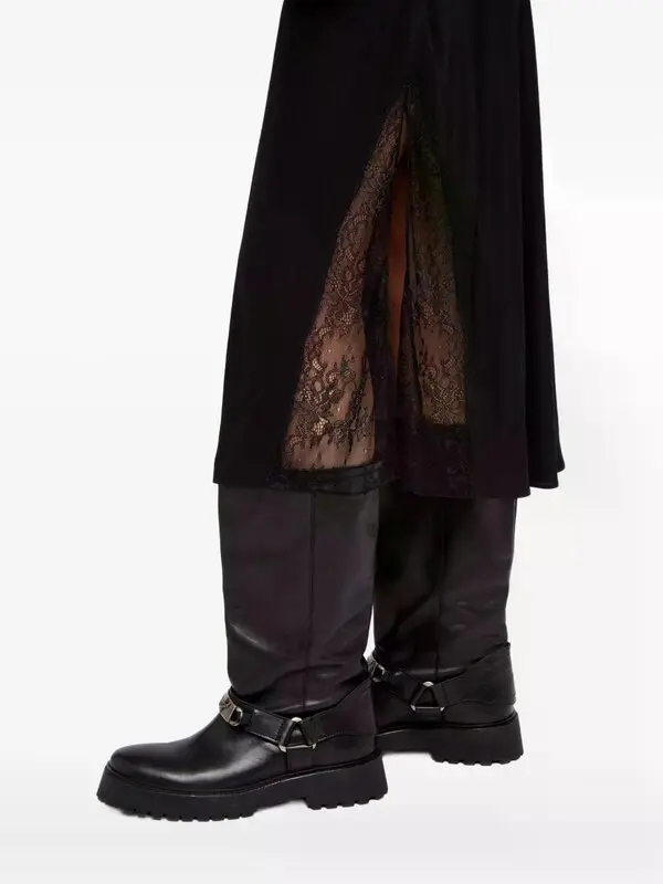 Zadig&Voltaire Lace Detail Midi Skirt - Black