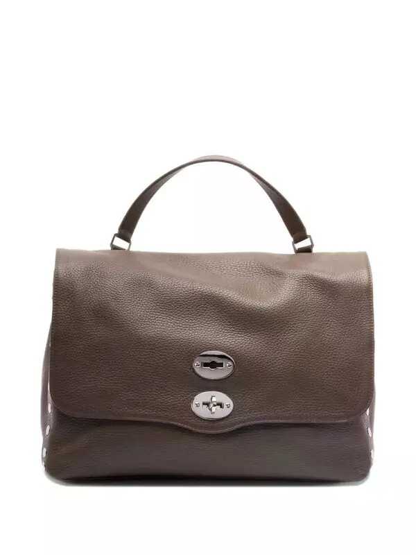 ZANELLATO Medium Postina Studded Tote Bag - Grey
