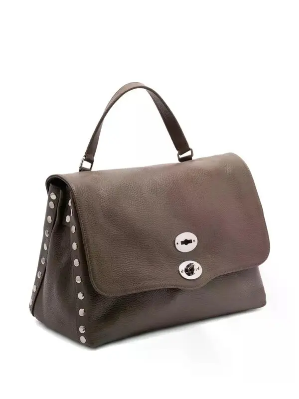 ZANELLATO Medium Postina Studded Tote Bag - Grey