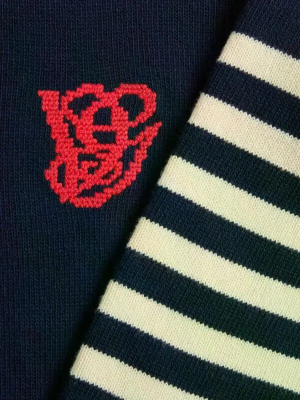 Valentino Garavani Embroidery Striped Sweater