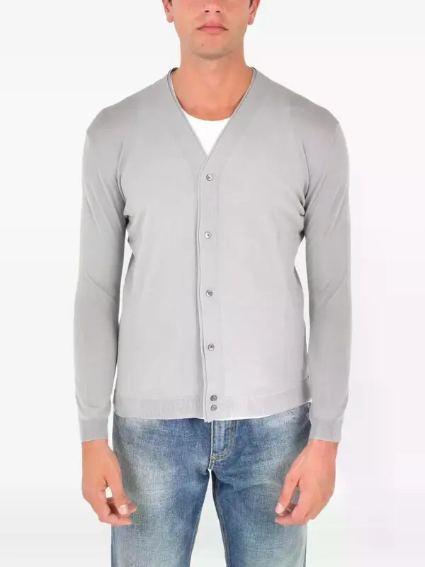 LOW BRAND Buttoned Cardigan With V-neck