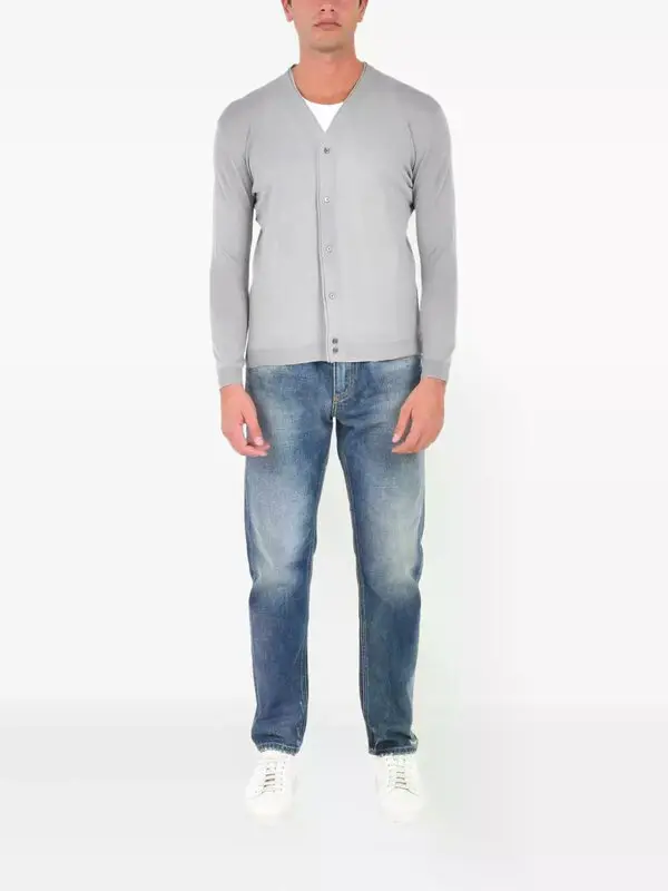 LOW BRAND Buttoned Cardigan With V-neck