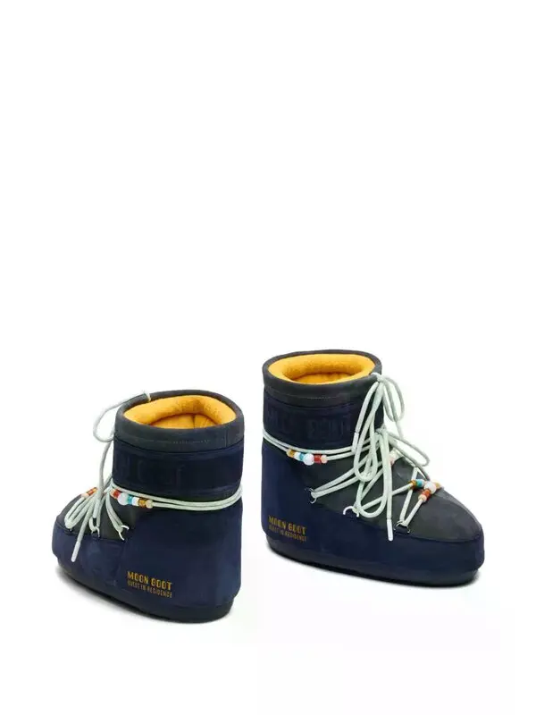Moon Boot Icon Beaded Suede Boots - Blue