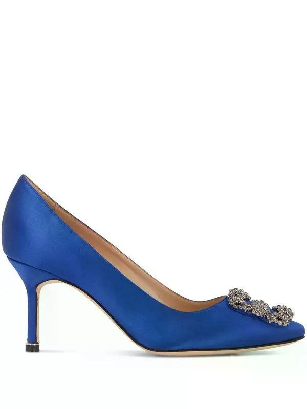 Manolo Blahnik Hangisi Pointed Pumps - Blue