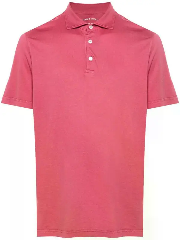 Fedeli Zero Jersey Polo Shirt - Red