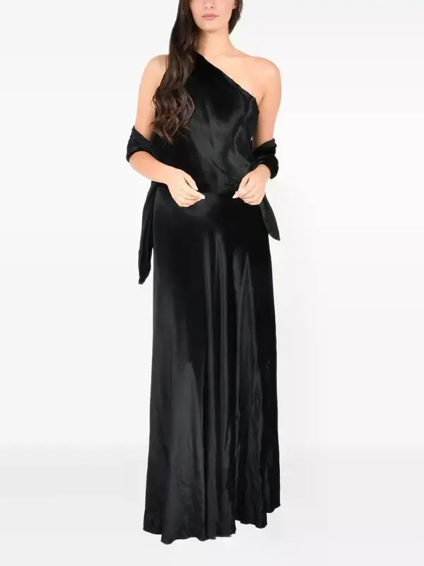 Alberta Ferretti Asymmetrical Maxi Dress