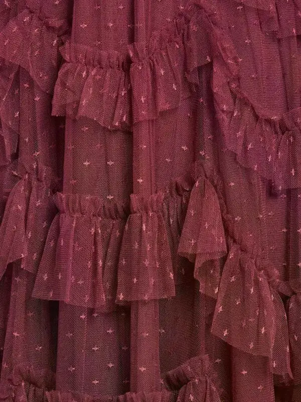 NEEDLE & THREAD Aviana Ruffled V-neck Maxi Dress