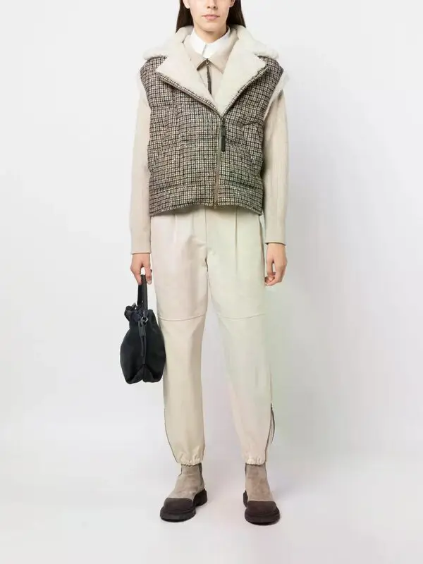 Brunello Cucinelli Check-print Goose-down Gilet