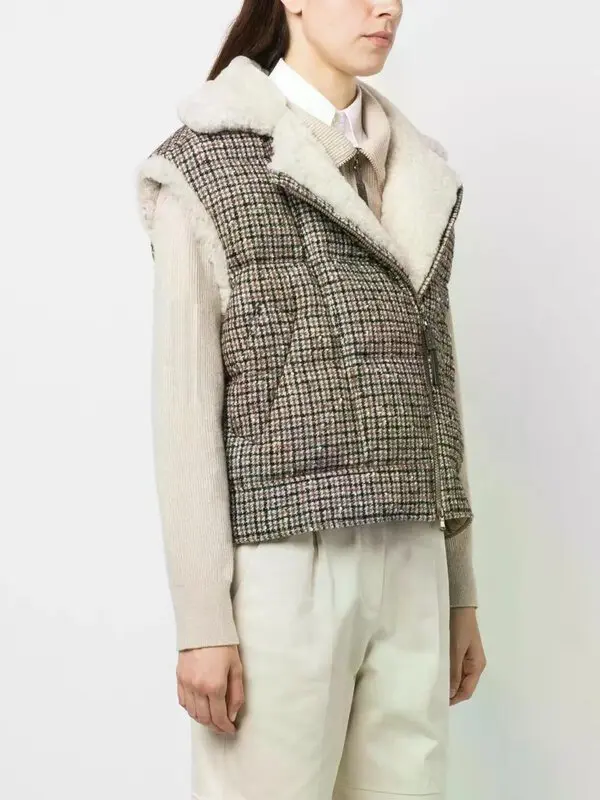 Brunello Cucinelli Check-print Goose-down Gilet