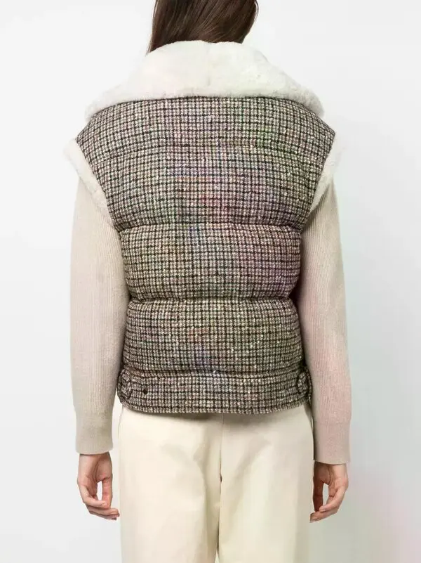 Brunello Cucinelli Check-print Goose-down Gilet