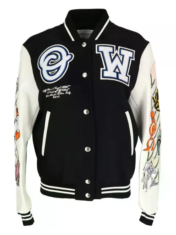 Off-White Long-sleeve Bomber Jacket - Black