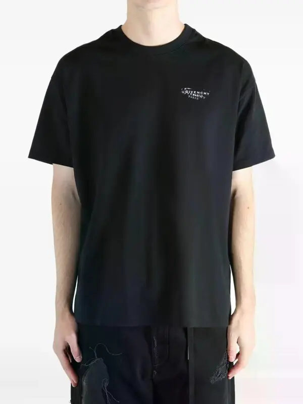 Givenchy Front Stamp-style Graphic Print T-shirt - Black