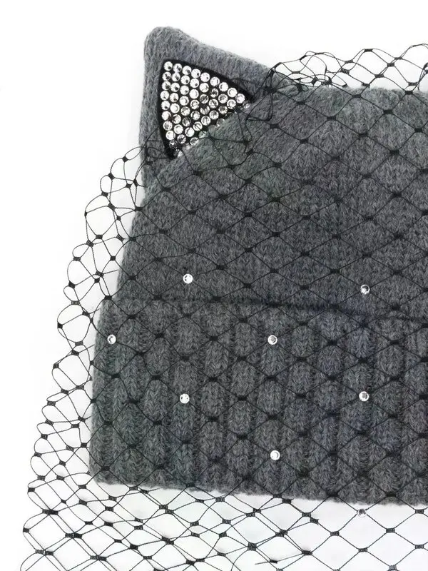 CA4LA Cat Ears Embellished Hat
