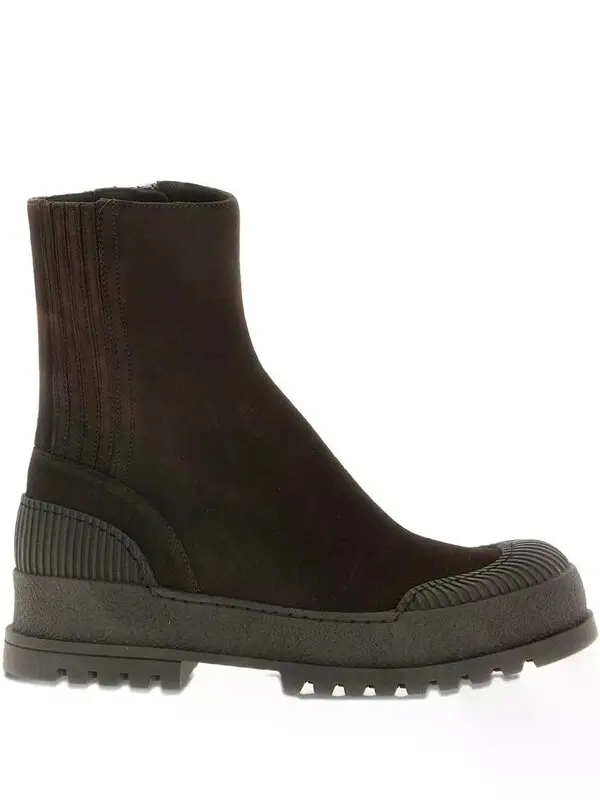 AQUAZZURA Rugged Textured-rubber Ankle Boots - Brown