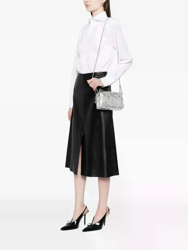 Tory Burch Fleming Crossbody Bag - Silver