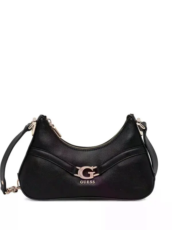 Guess Logo-plaque Shoulder Bag - Black