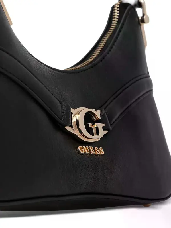 Guess Logo-plaque Shoulder Bag - Black