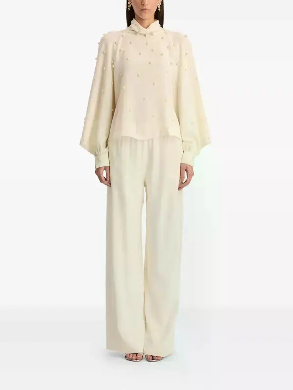 Oscar De La Renta Pearl Cluster Blouse