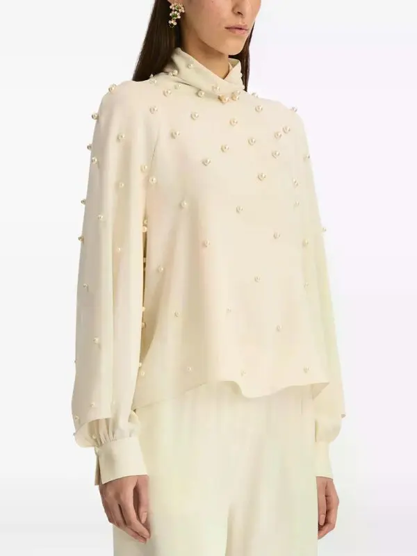Oscar De La Renta Pearl Cluster Blouse