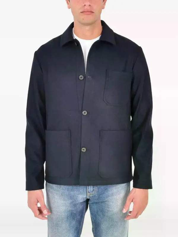 DRUMOHR Patch-pocket Overshirt - Blue