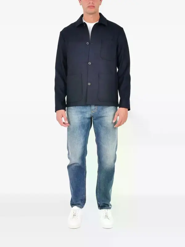 DRUMOHR Patch-pocket Overshirt - Blue